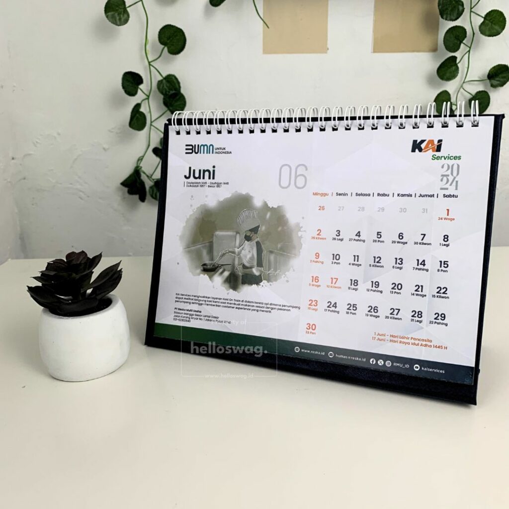 Kalender Meja Landscape - Souvenir Event Swag Specialist